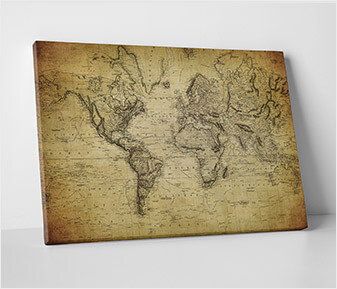 World Maps On Canvas